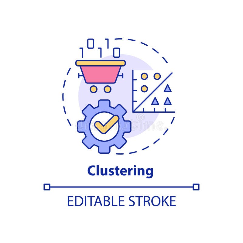 Clustering concept icon stock vector. Illustration of vector - 247779189 Clustering concept icon stock vector. Illustration of vector - 247779189
