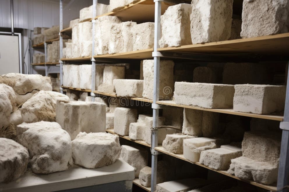 Clusters of Mycelium Bricks in the Laboratory Stock Illustration ...