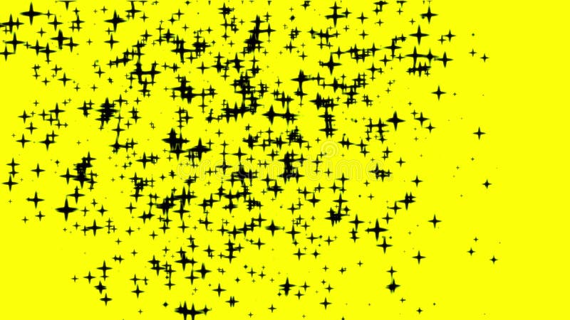 Clusters of Small Yellow Particles are Evenly Distributed on the Black ...