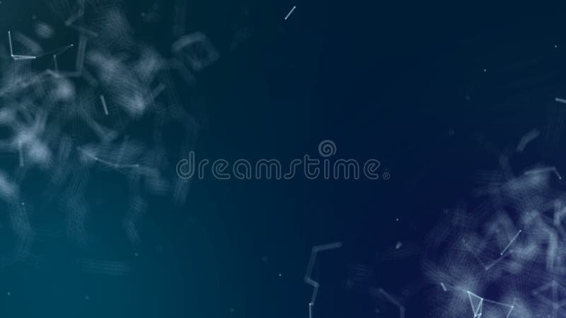 Clusters of Structures. Camera Flight. Seamless Loop. Plexus Network. Depth of Field Stock Video ...