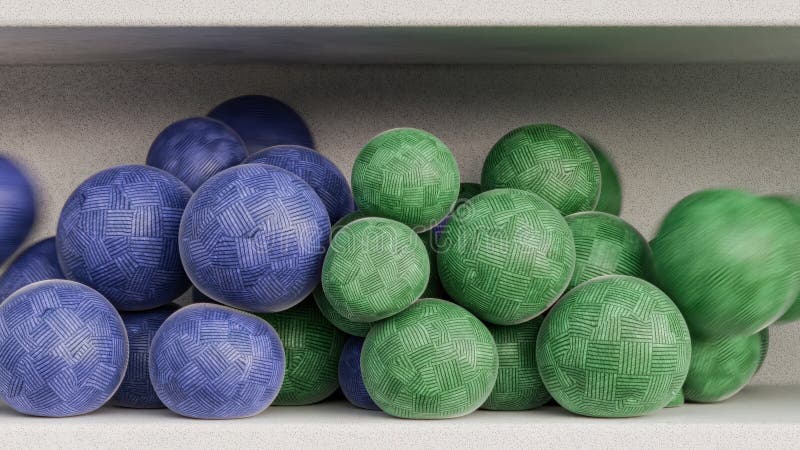 Clusters of Vibrantly Colored Spheres Artistically Representing the ...