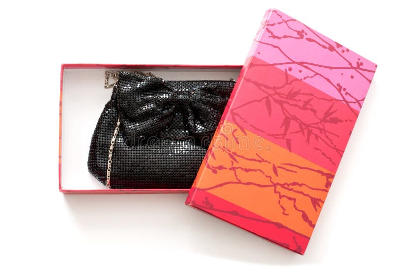 Clutch bag in gift box stock image. Image of clutch, outfit - 62554041
