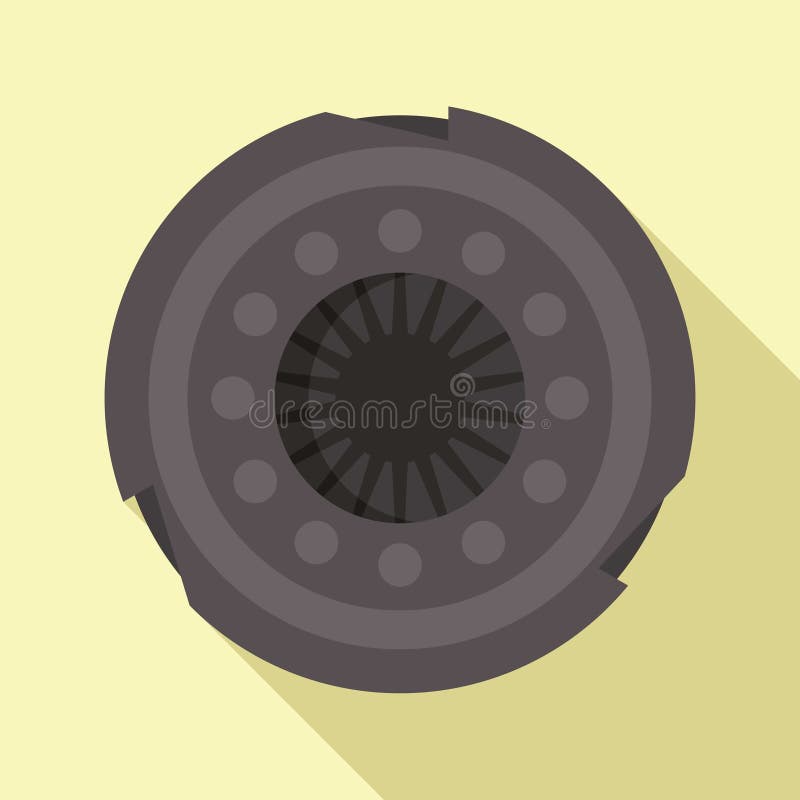 Clutch Disc Icon Flat Vector. Car Disk Stock Illustration - Illustration of clutch, shoe: 281759206