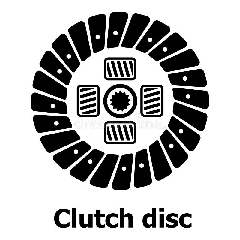 Clutch Disc Icon, Simple Black Style Stock Vector - Illustration of ...