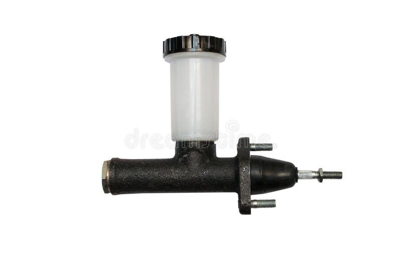 New Clutch Master Cylinder Assembly with Truck Tank on Isolated White ...