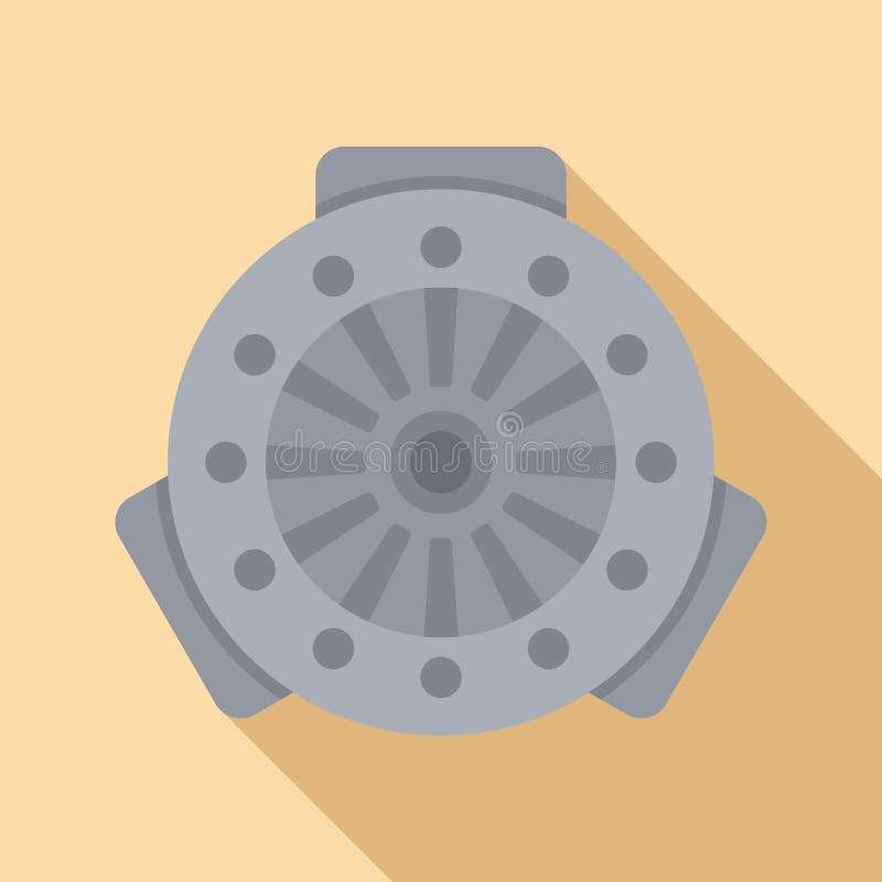 Clutch System Icon Flat Vector. Car Disk Stock Illustration ...