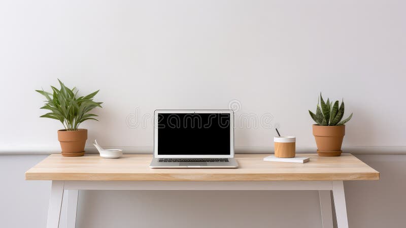 Clutter desk clean stock illustration. Illustration of metallic - 375721803