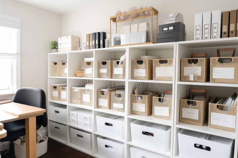 Clutter-free and Organized Office Space with Plenty of Storage ...