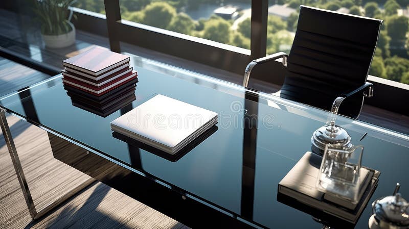 Clutter glass table top stock illustration. Illustration of chic ...