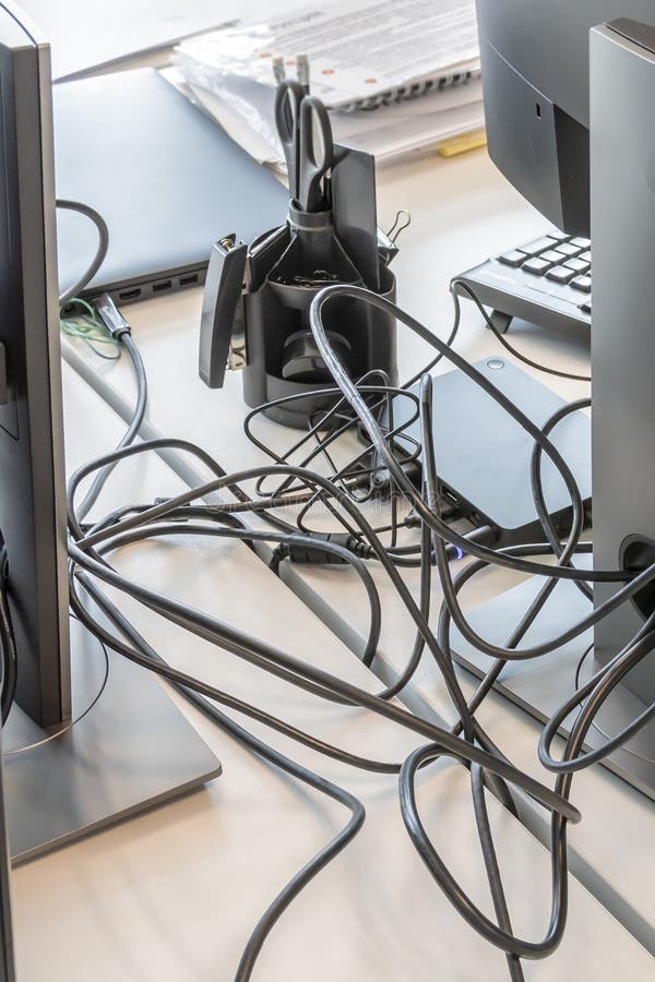 Tangled Electrical Wiring stock photo. Image of complex - 8398716