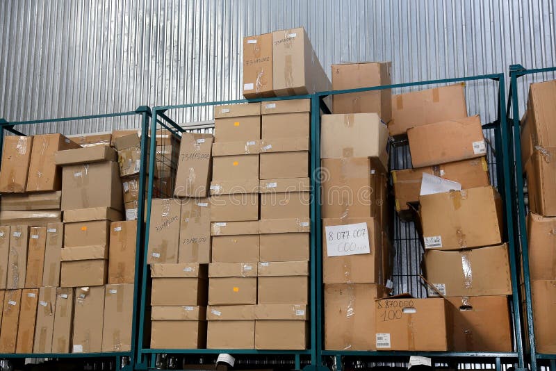 Clutter Stock Cardboard Packing Boxes in the Factory Stock Photo ...