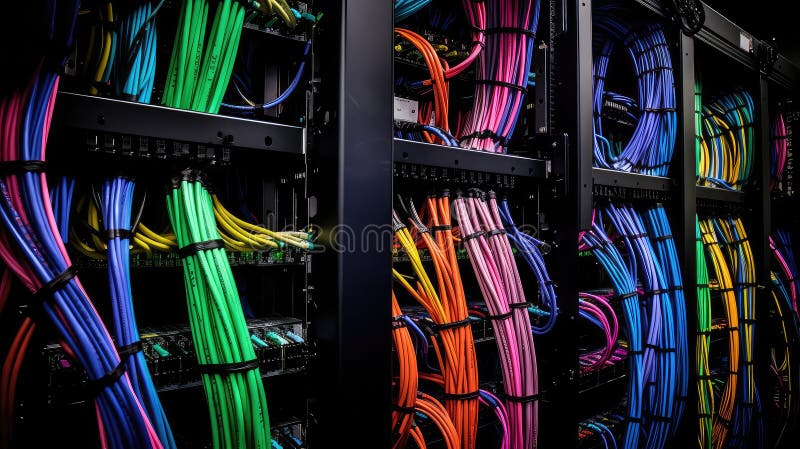 Cluttered cable mess stock illustration. Illustration of disorganized ...