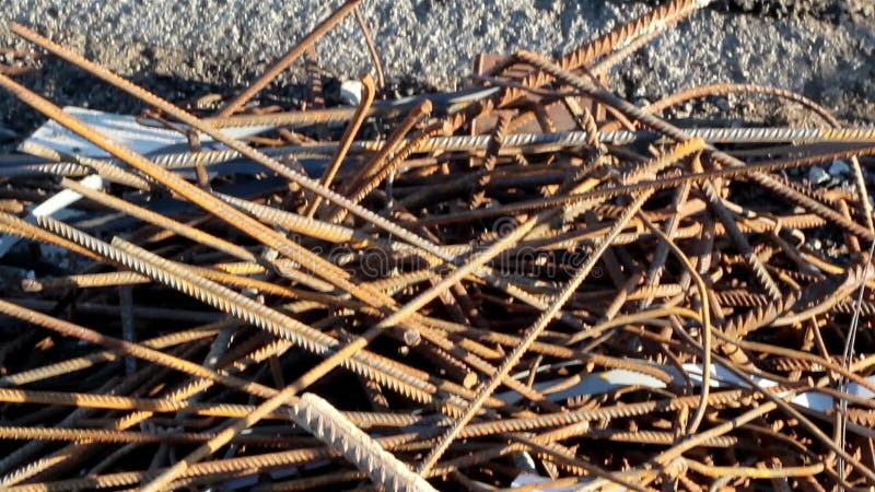 Cluttered Construction Bars a Stack of Iron Rods for Construction Stock ...