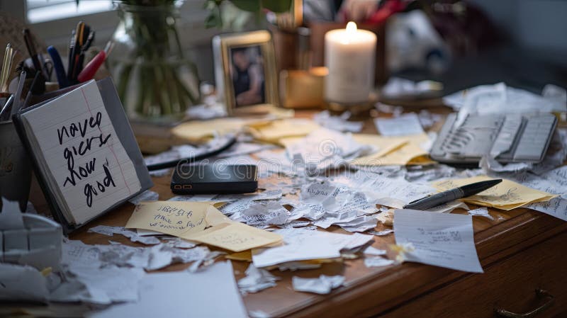Cluttered Desk Papers Note Office Chaos Concept Stock Photos - Free ...