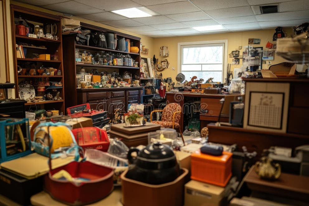 Cluttered Room Filled with Various Items and Collections Explores ...