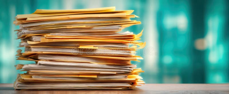 The Cluttered Stack of Paperwork Waiting for Organization in an Office ...