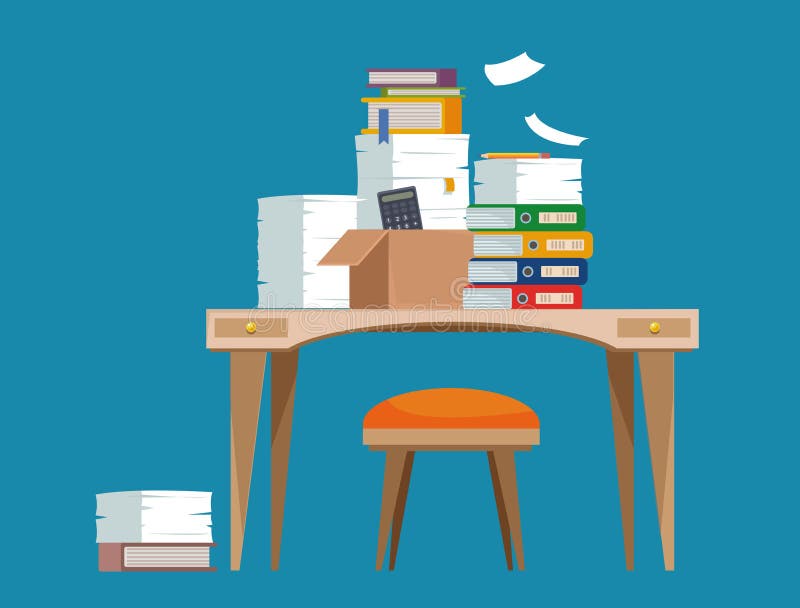 Cluttered Desk Stock Illustrations – 86 Cluttered Desk Stock ...