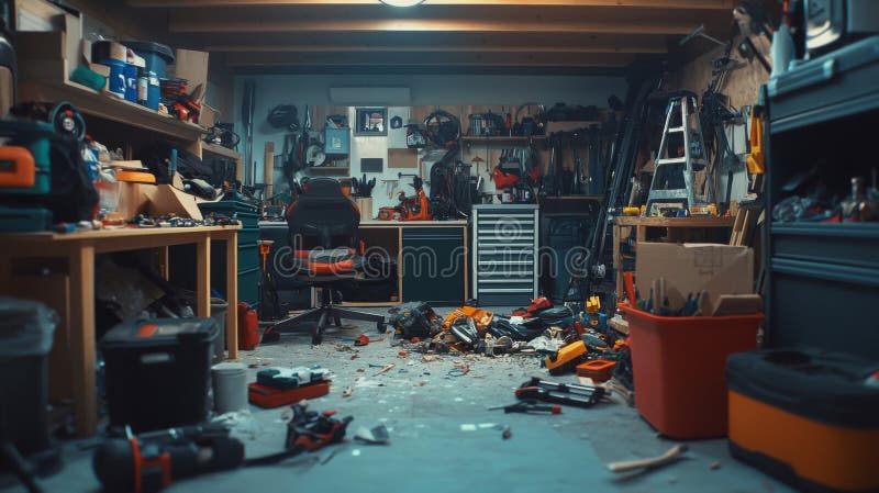 A Cluttered Workshop Setting Reveals the Beauty of Creativity Amidst ...