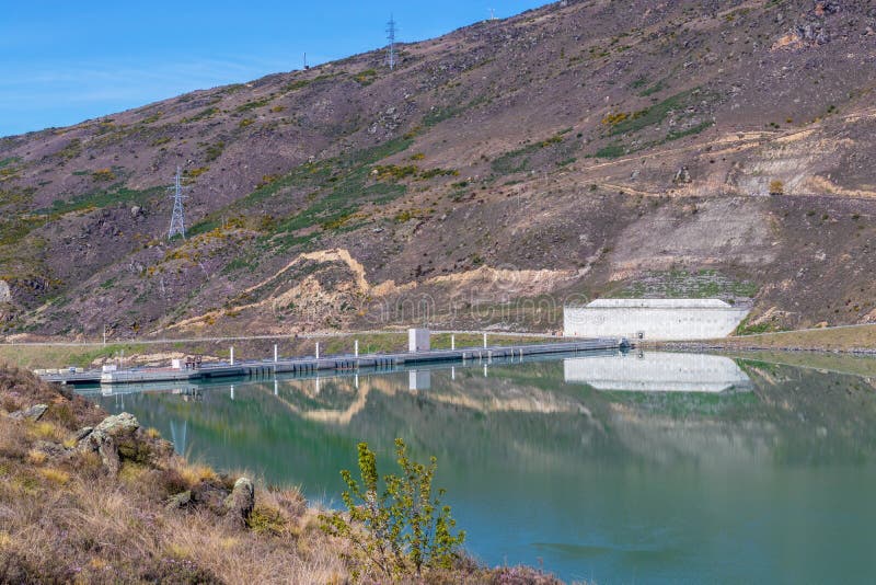 Clyde Dam Power Station, Clutha River, New Zealand Stock Image - Image ...