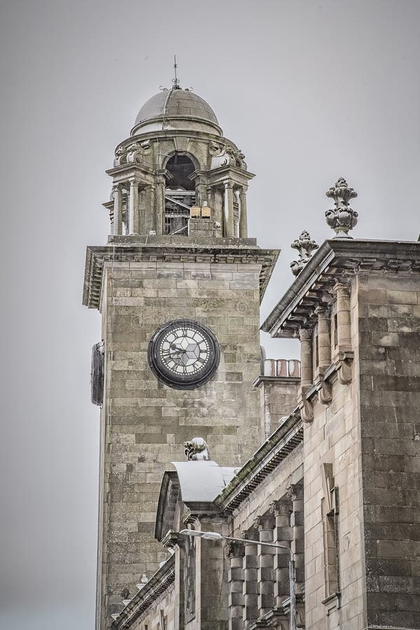 Clydebank Town Hall Clock Tower Stock Photo - Image of office, national ...