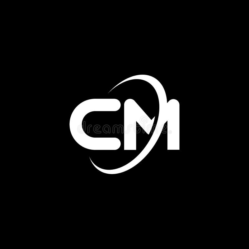 CM C M Letter Logo Design. Initial Letter CM Linked Circle Uppercase ...