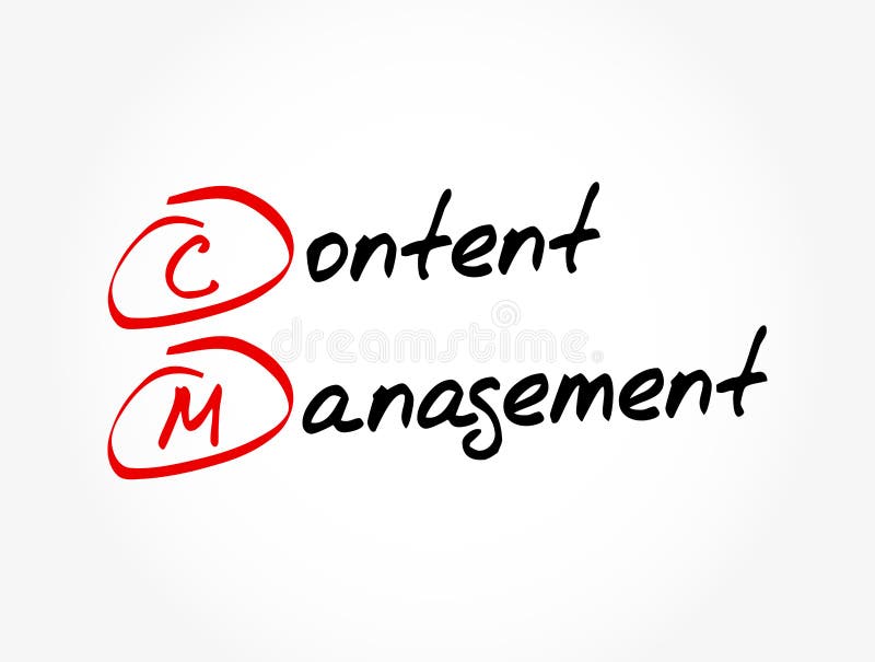 Cm Content Management Acronym Business Concept Background Stock Photos ...