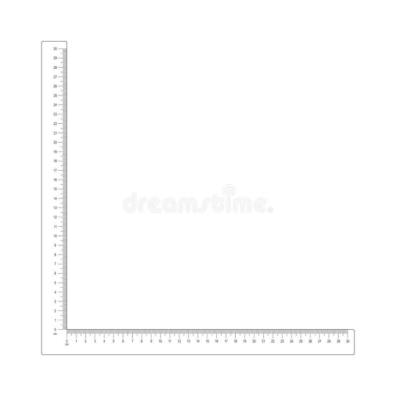 Horizontal Ruler with 6 Inch and 15 Centimeter Scale. Measuring Chart ...
