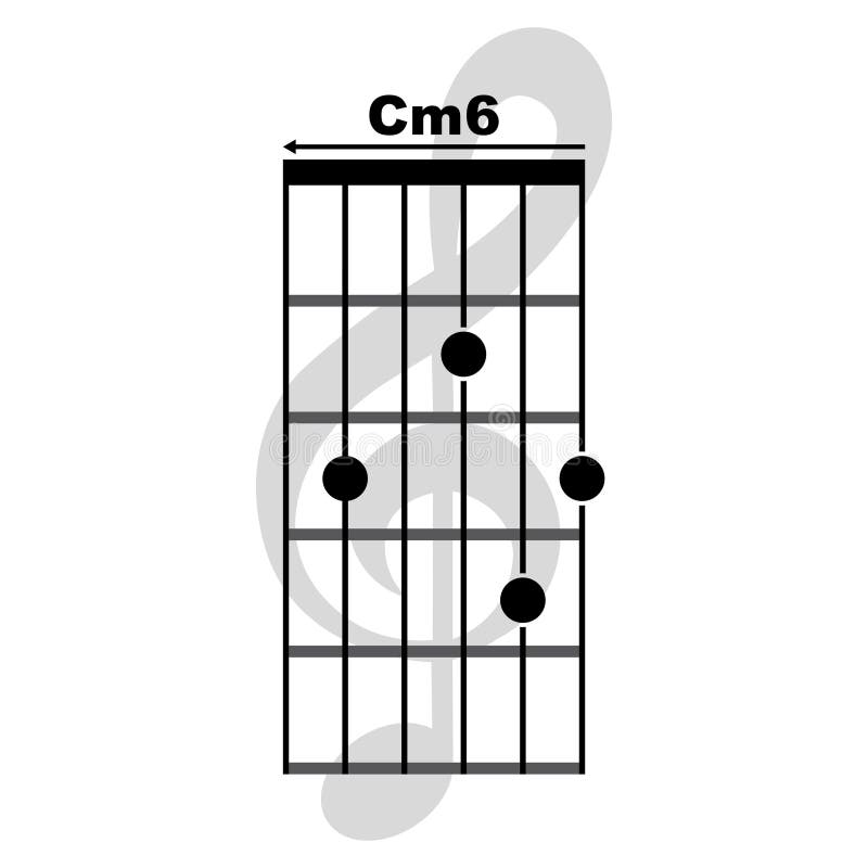 Cm6 guitar chord icon stock illustration. Illustration of logo - 303664335