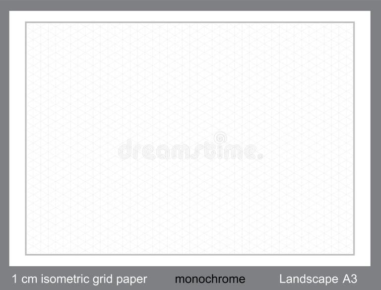 1 Cm A3 Isometric Grid Paper Isometric Grid Vector Isometric Grid Graph ...