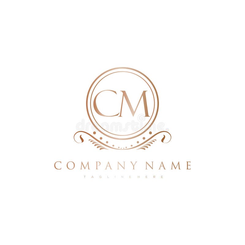CM Letter Initial with Royal Luxury Logo Template Stock Vector ...