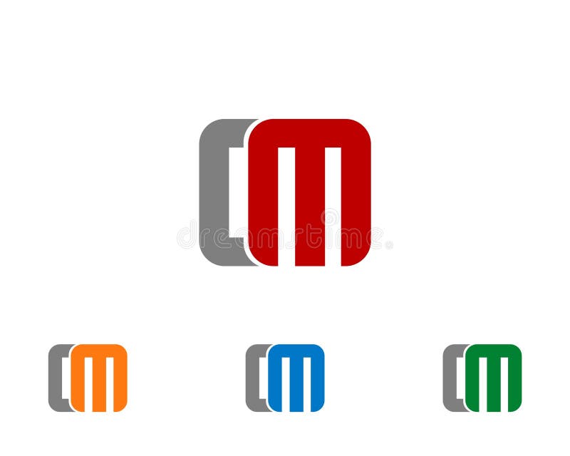 Cm logo 2 icon template stock vector. Illustration of digital - 301316895