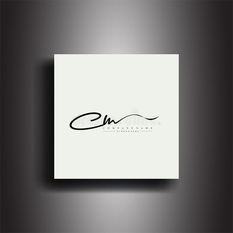 CM Signature Style Monogram.Calligraphic Lettering Icon and Handwriting ...