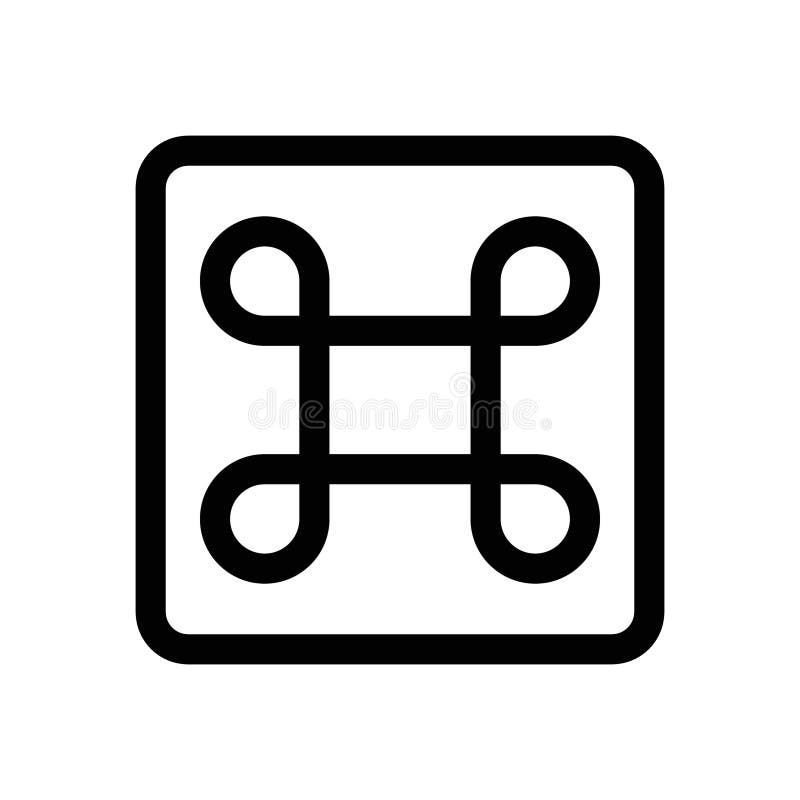 Cmd or Command Icon Linear Logo Mark in Black and White Stock Vector ...