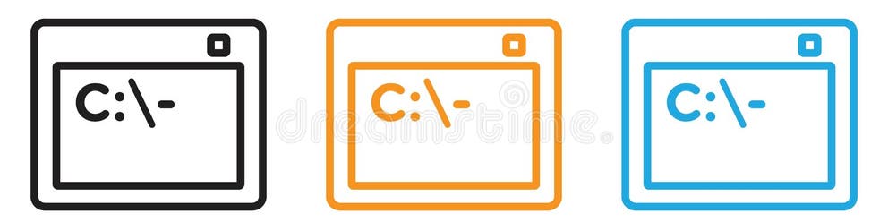 Cmd or Command Vector Logo Set Collection for Web App Ui Stock Vector ...