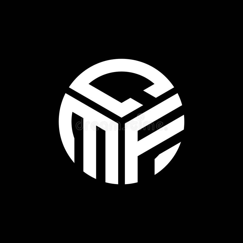 CMF Letter Logo Design on Black Background. CMF Creative Initials ...