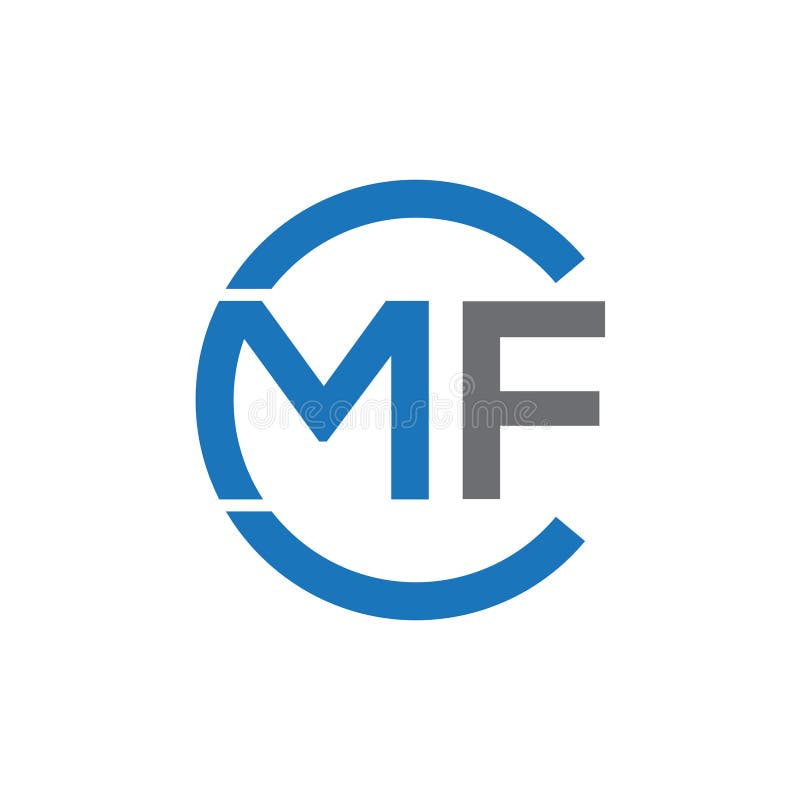 CMF Letter Monogram Initial Logo Design Template Vector Illustration ...