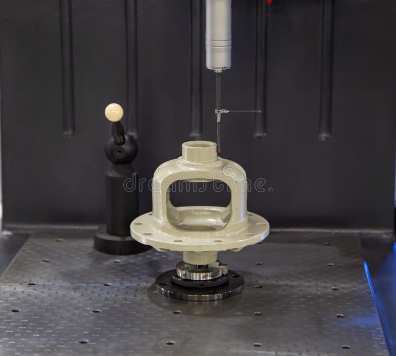 CMM inspecting workpiece stock photo. Image of checking - 165651824