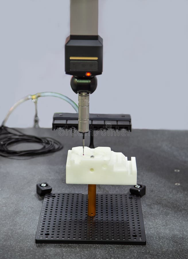 CMM inspecting workpiece stock photo. Image of process - 165780196