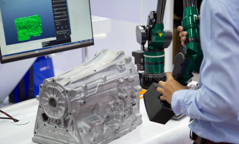 Industrial Professional Operate CMM Laser Scanner Stock Photo - Image ...