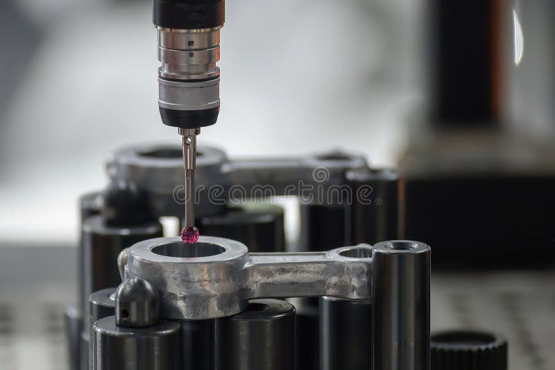The CMM Machine Measuring the Connecting Rod Parts Stock Photo - Image ...