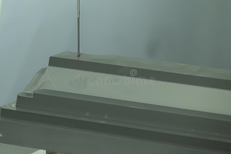 The CMM Machine Measuring the Graphite Electrode Parts Stock Photo ...