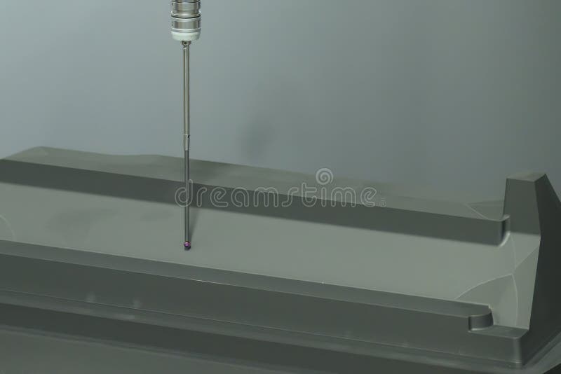 The CMM Machine Measuring the Graphite Electrode Parts Stock Photo ...