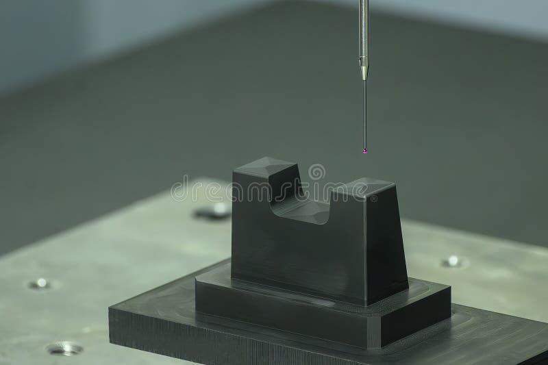 The CMM Machine Measuring the Graphite Electrode Parts Stock Image ...