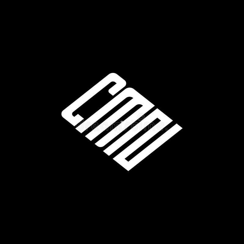 CMN Letter Logo Design on Black Background Stock Illustration ...