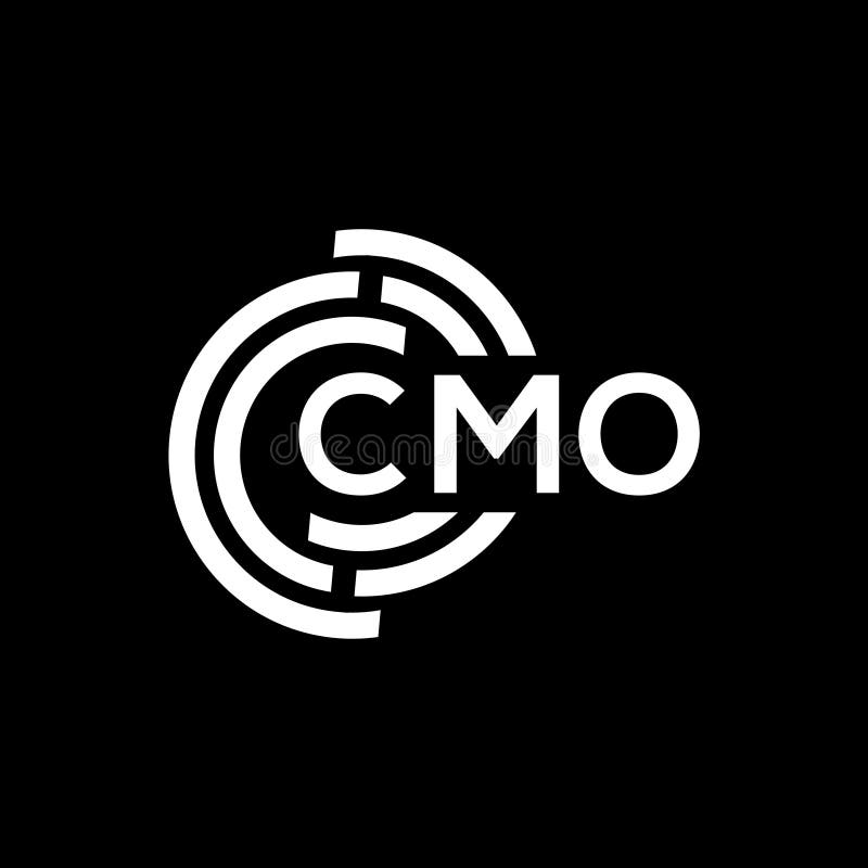 CMO Letter Logo Design on Black Background. CMO Creative Initials Letter Logo Concept. CMO ...