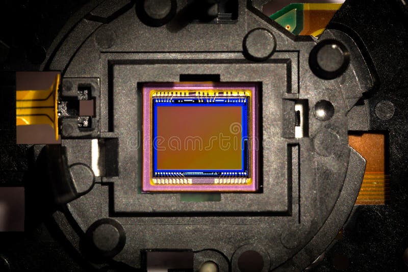 CMOS sensor stock photo. Image of matrix, chip, metal - 41048114