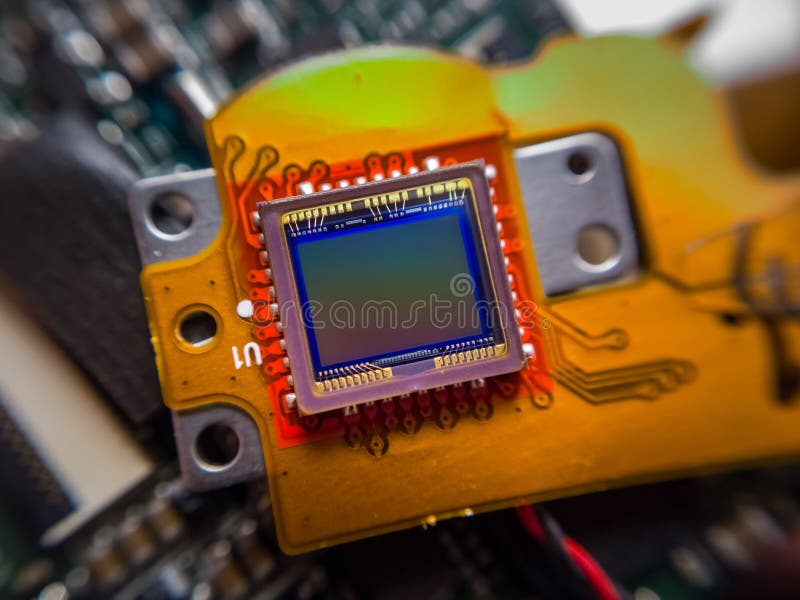 CMOS Sensor on a Circuit Board Stock Photo - Image of camera ...