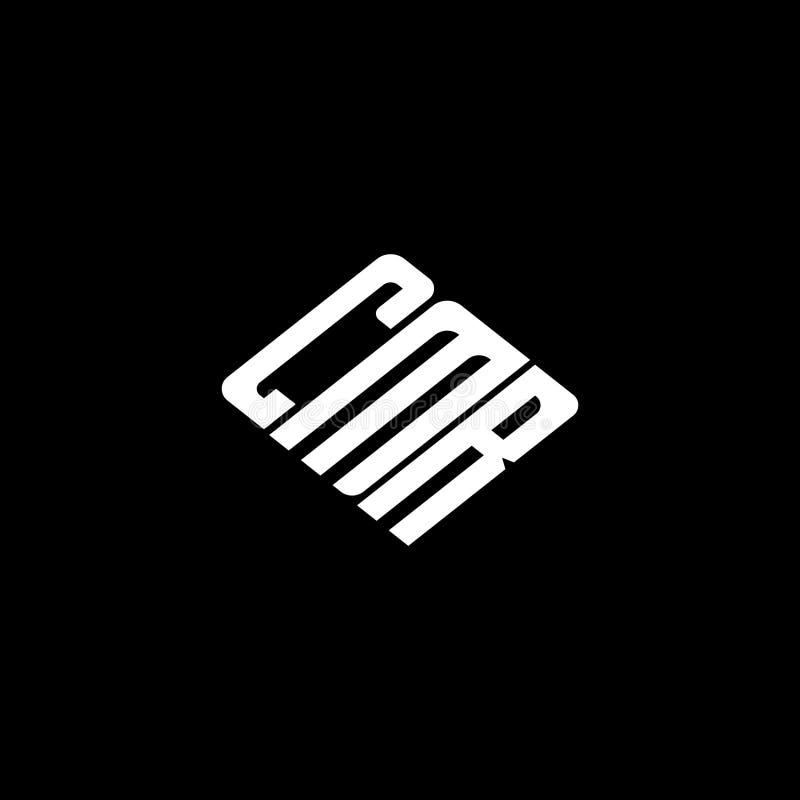 CMR Letter Logo Design on Black Background Stock Illustration ...