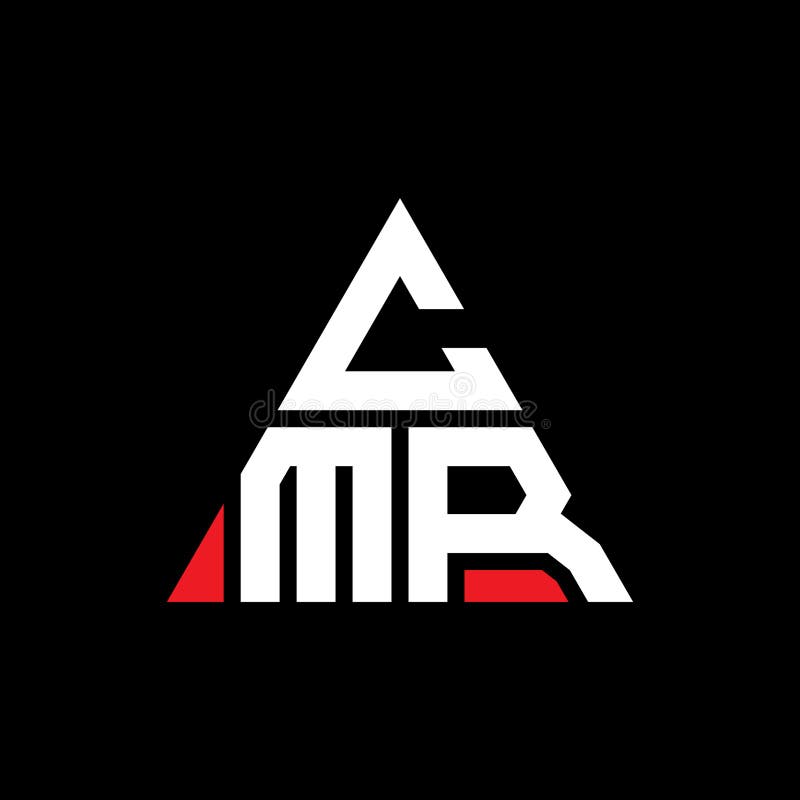 CMR Triangle Letter Logo Design with Triangle Shape. CMR Triangle Logo ...