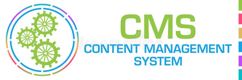 CMS - Content Management System Colorful Blue Circles Horizontal Stock ...